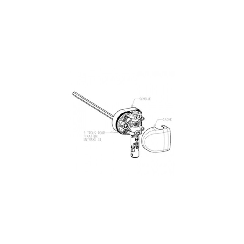 Sortie décalée ZF diamètre 12 mm x 6 pans de 7mm 90° L300mm en PVC
